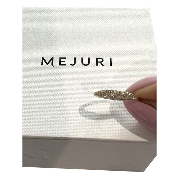 Mejuri | Jewelry | Mejuri Pave Diamond Thin Dome Ring In Yellow Gold | Poshmark